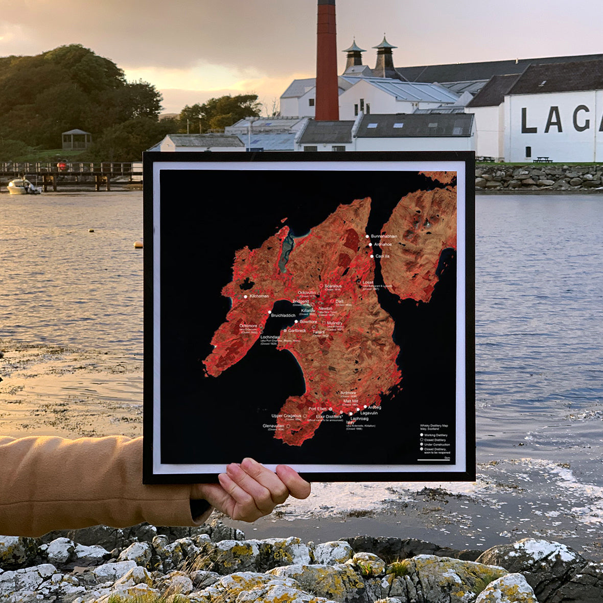 Premium Whisky Map – Explore Islay’s Famous Distilleries | Perfect Gift ...