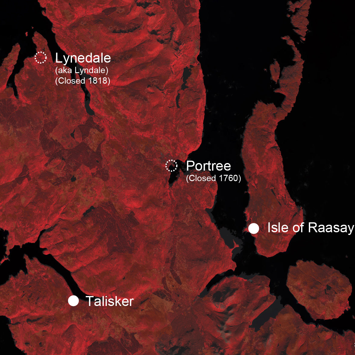 Isle of Skye & Raasay Whisky Distillery Map of Scotland – The Amber ...